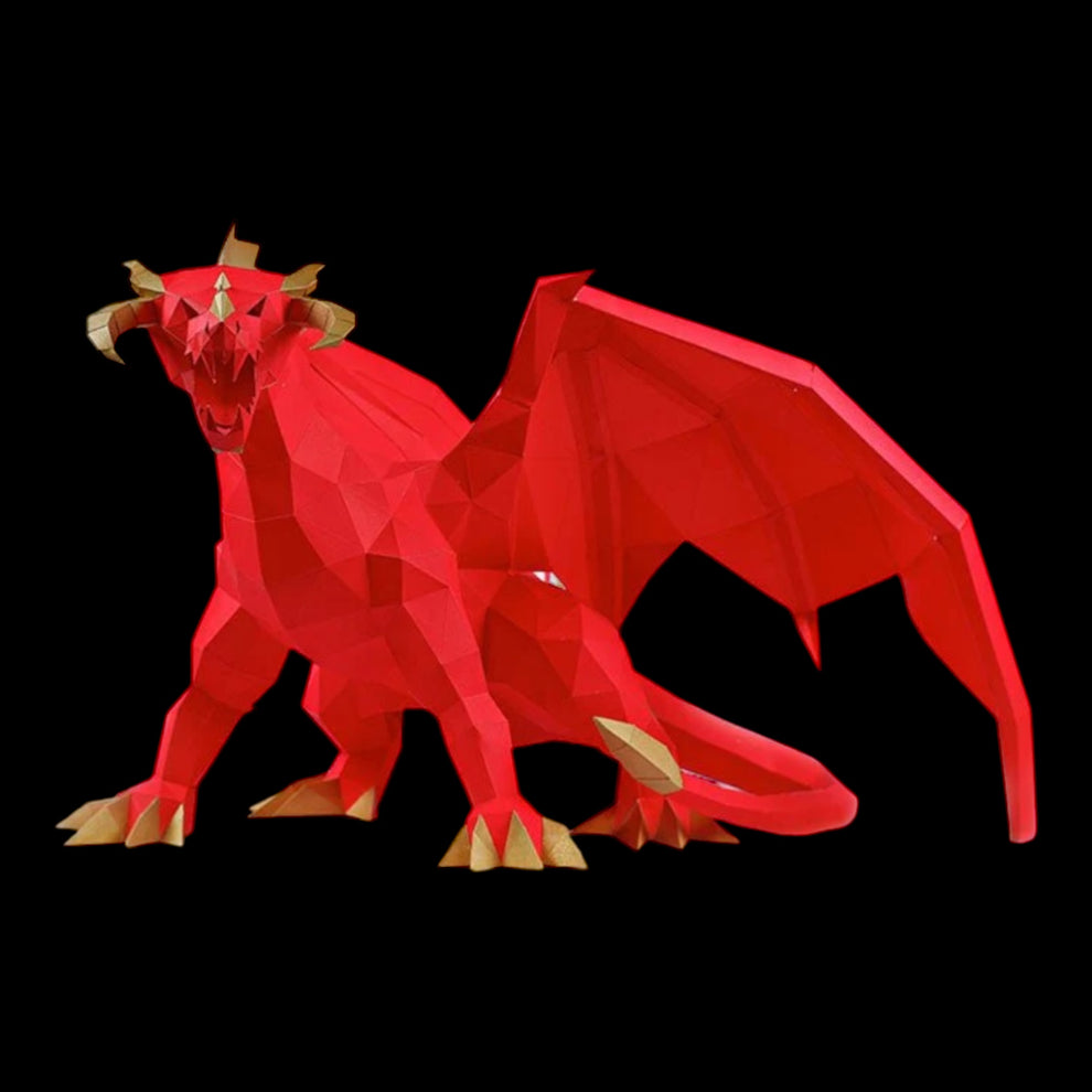 PaperCraft 3D Model (Red Dragon) – Tyrannostorus