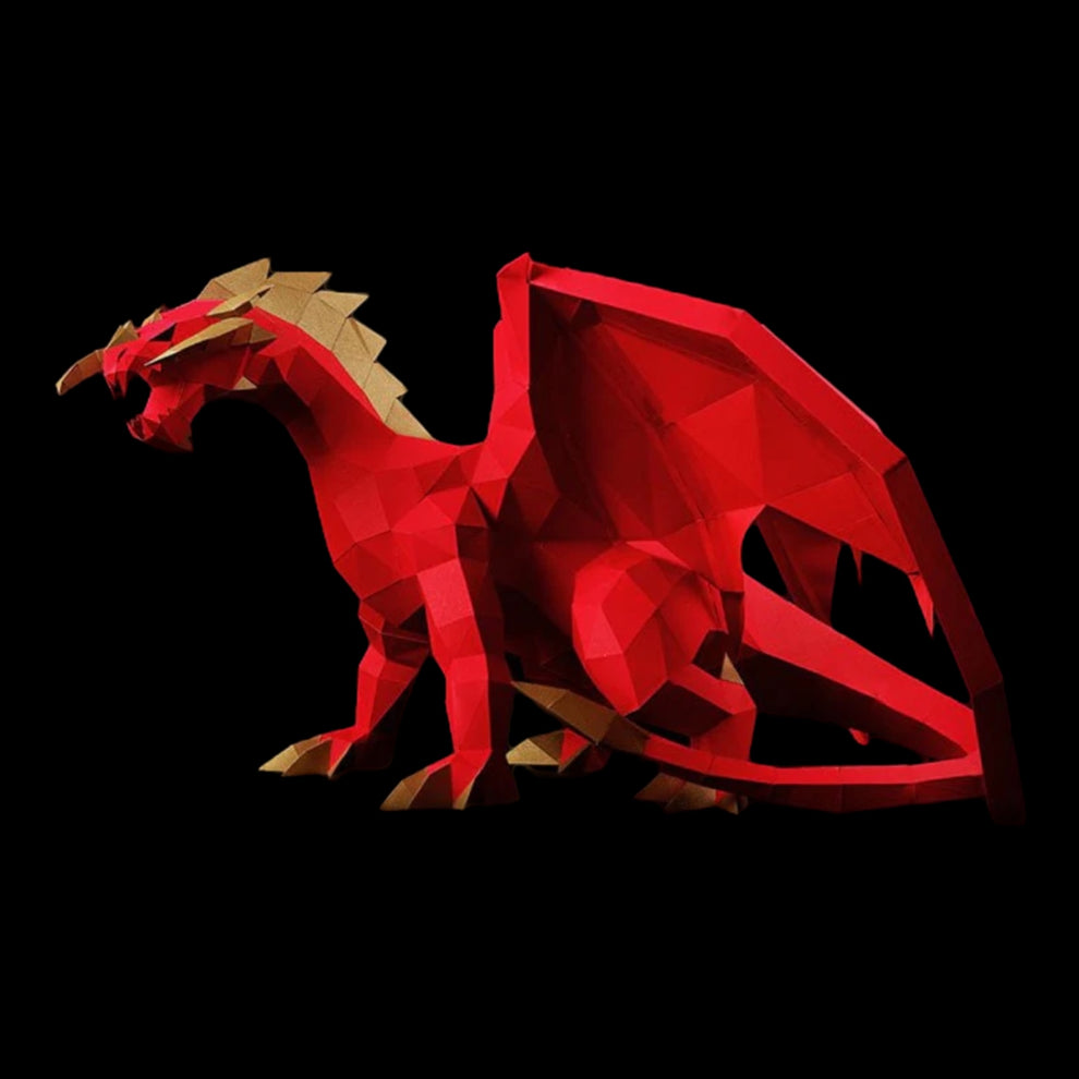 PaperCraft 3D Model (Red Dragon) – Tyrannostorus