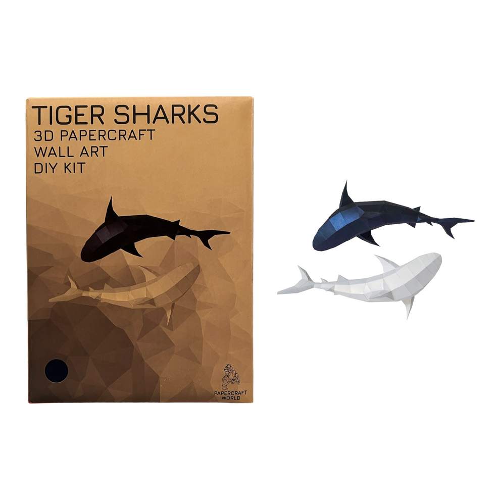 PaperCraft 3D Model (Tiger Sharks) – Tyrannostorus